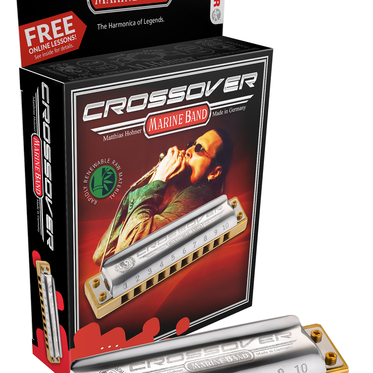 Hohner Marine Band Crossover Harmonica, Key Of F – Chesbro Music Company